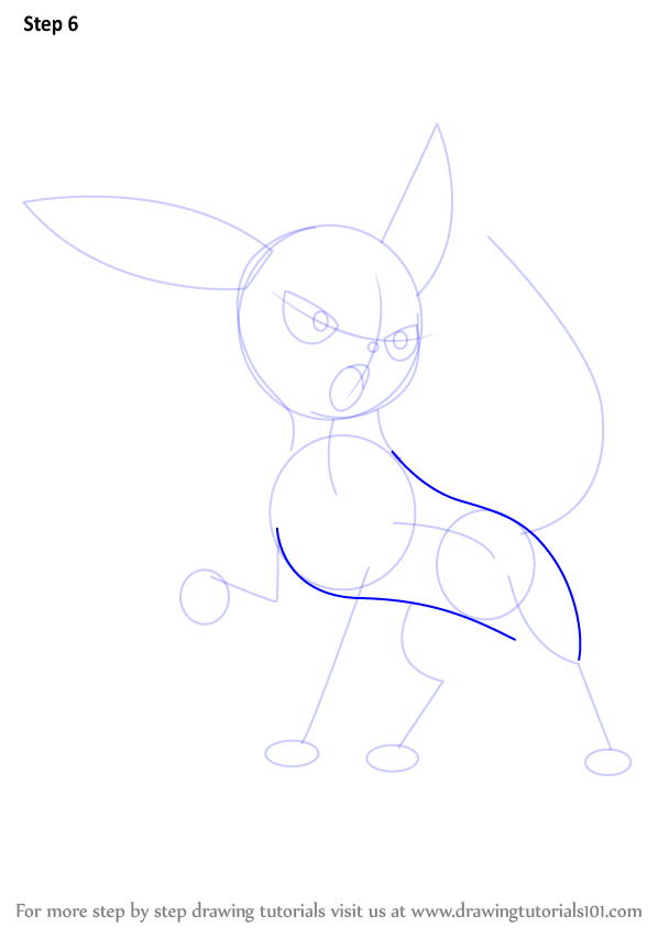 How to Draw Glaceon from Pokemon (Pokemon) Step by Step ...