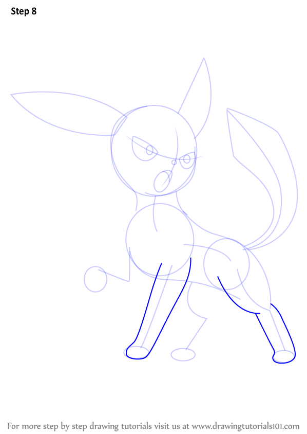 How to Draw Glaceon from Pokemon (Pokemon) Step by Step ...