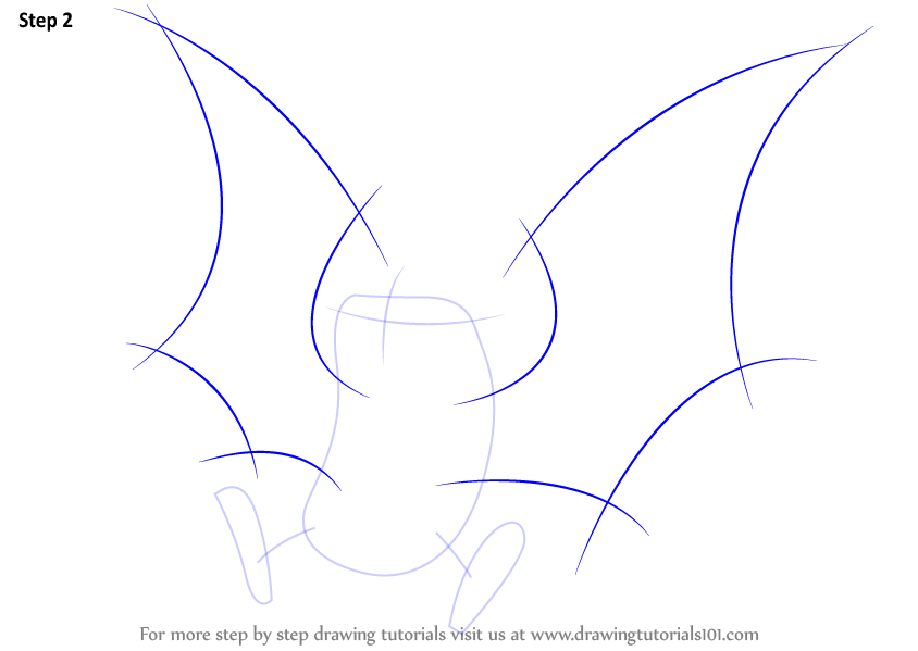 How to Draw Golbat from Pokemon (Pokemon) Step by Step | DrawingTutorials101.com