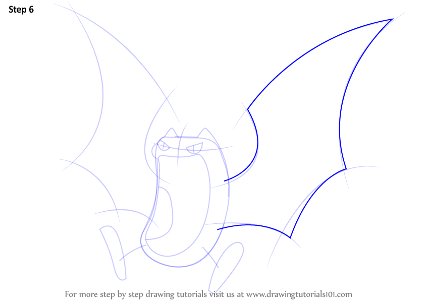How to Draw Golbat from Pokemon (Pokemon) Step by Step | DrawingTutorials101.com