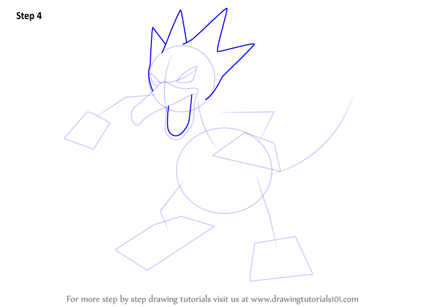 How to Draw Golduck from Pokemon (Pokemon) Step by Step | DrawingTutorials101.com