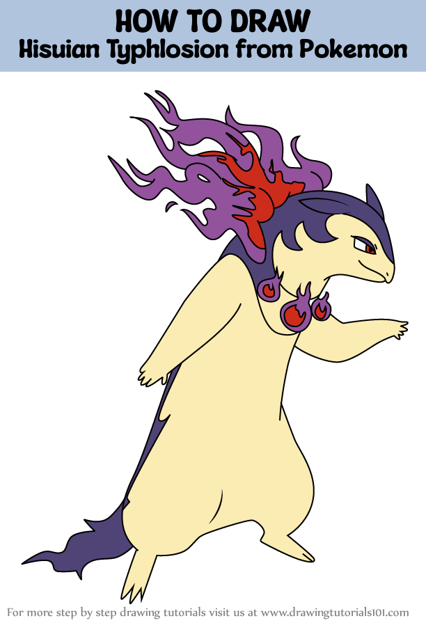 How to Draw Hisuian Typhlosion from Pokemon (Pokemon) Step by Step ...