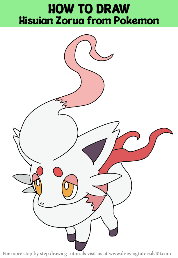 How to Draw Hisuian Zorua from Pokemon (Pokemon) Step by Step ...