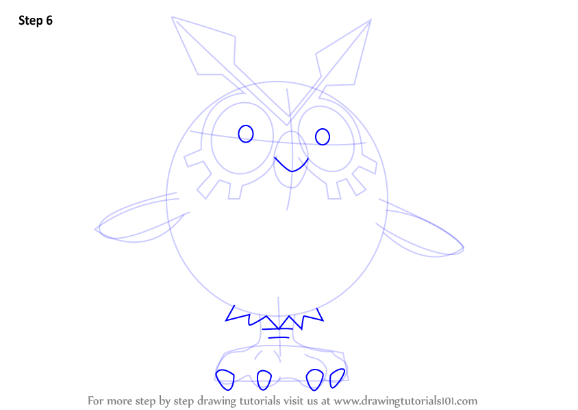 How to Draw Hoothoot from Pokemon (Pokemon) Step by Step ...