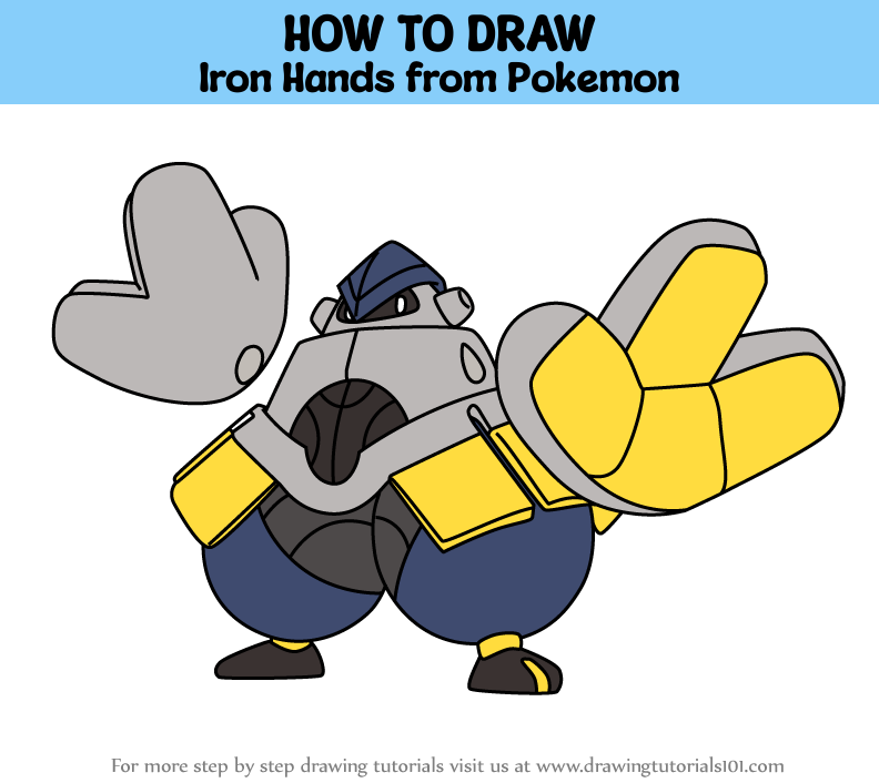 How to Draw Iron Hands from Pokemon (Pokemon) Step by Step ...