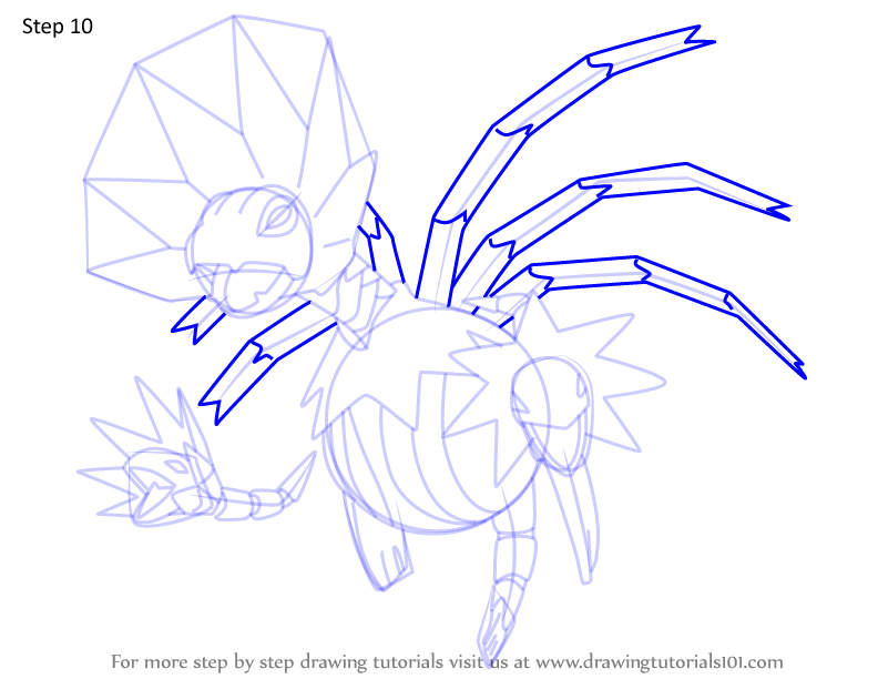 How to Draw Iron Jugulis from Pokemon (Pokemon) Step by Step | DrawingTutorials101.com