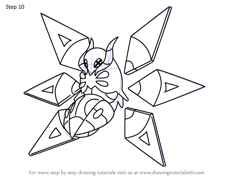 How to Draw Iron Moth from Pokemon (Pokemon) Step by Step ...