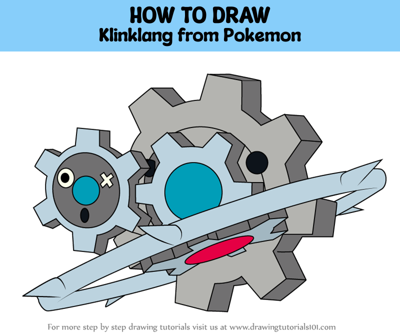 How to Draw Klinklang from Pokemon (Pokemon) Step by Step ...
