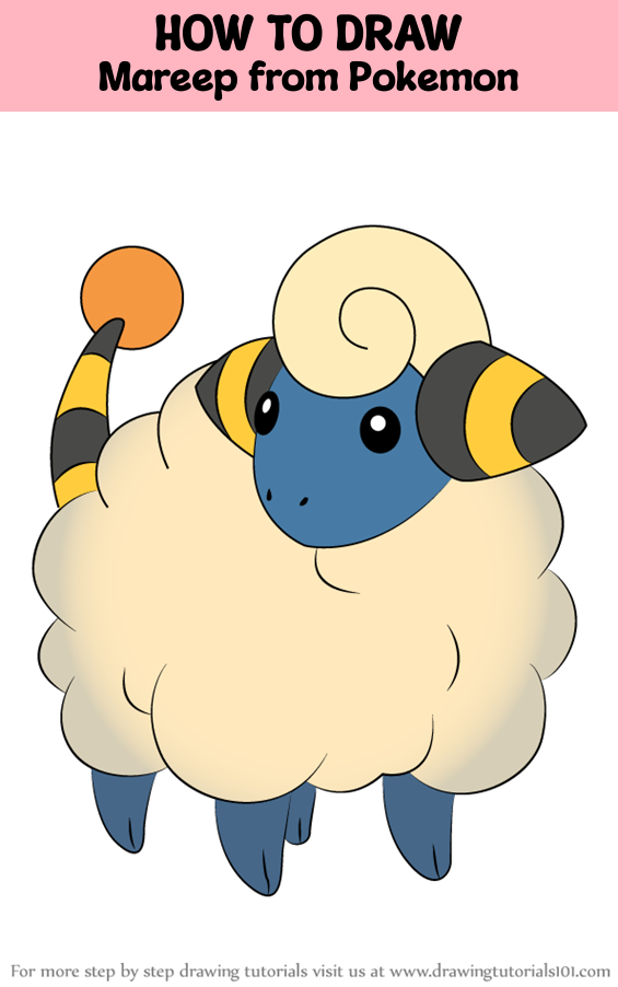 How to Draw Mareep from Pokemon (Pokemon) Step by Step | DrawingTutorials101.com