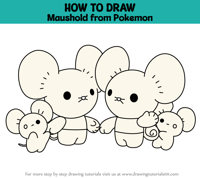 How to Draw Maushold from Pokemon (Pokemon) Step by Step | DrawingTutorials101.com