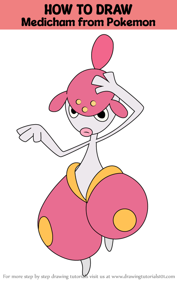How to Draw Medicham from Pokemon (Pokemon) Step by Step ...
