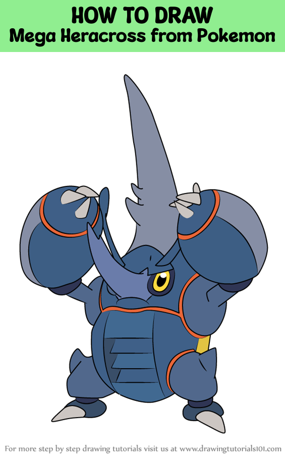 How to Draw Mega Heracross from Pokemon (Pokemon) Step by Step ...