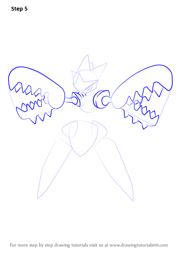 How to Draw Mega Scizor from Pokemon (Pokemon) Step by Step ...