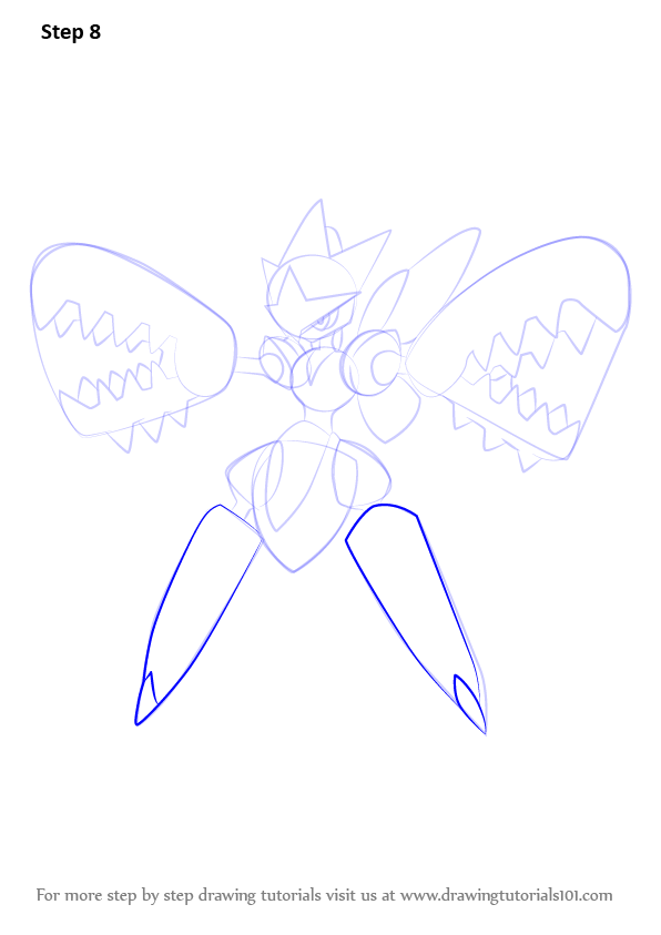 How to Draw Mega Scizor from Pokemon (Pokemon) Step by Step ...