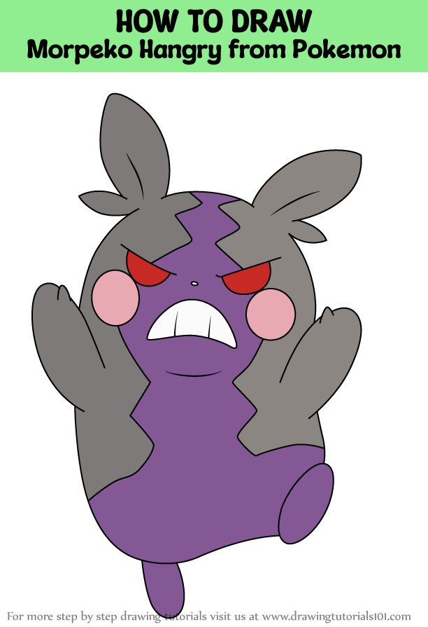 How to Draw Morpeko Hangry from Pokemon (Pokemon) Step by Step | DrawingTutorials101.com