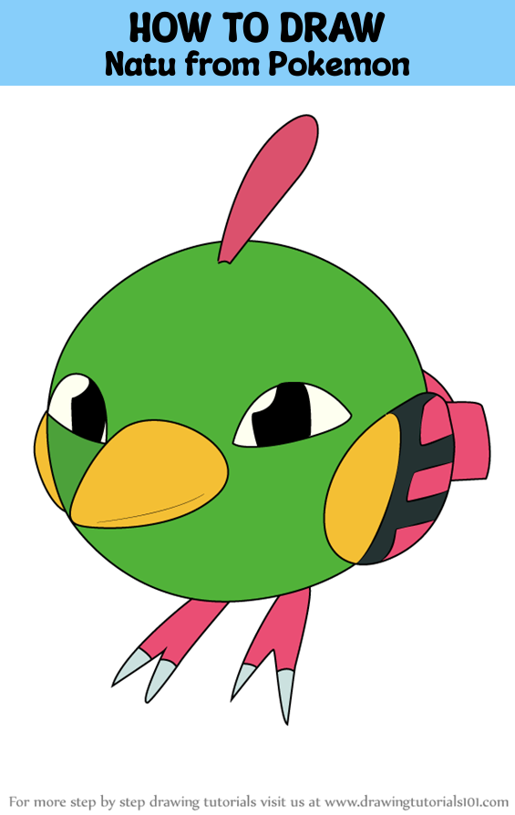 How to Draw Natu from Pokemon (Pokemon) Step by Step ...