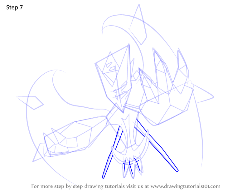 How to Draw Necrozma Dawn Wings from Pokemon (Pokemon) Step by Step ...
