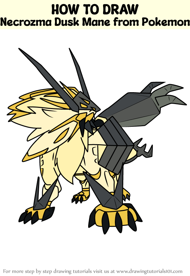 How to Draw Necrozma Dusk Mane from Pokemon (Pokemon) Step by Step ...