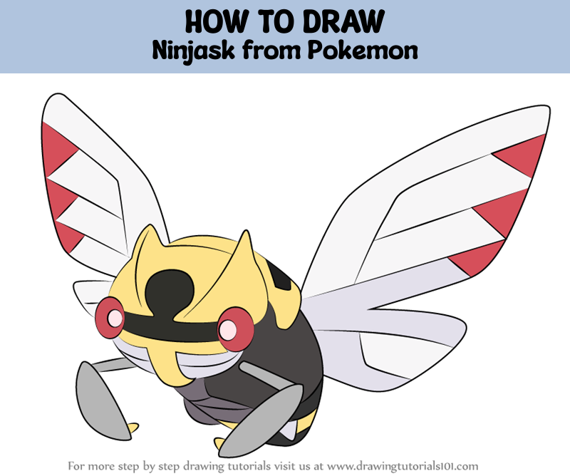 How to Draw Ninjask from Pokemon (Pokemon) Step by Step ...