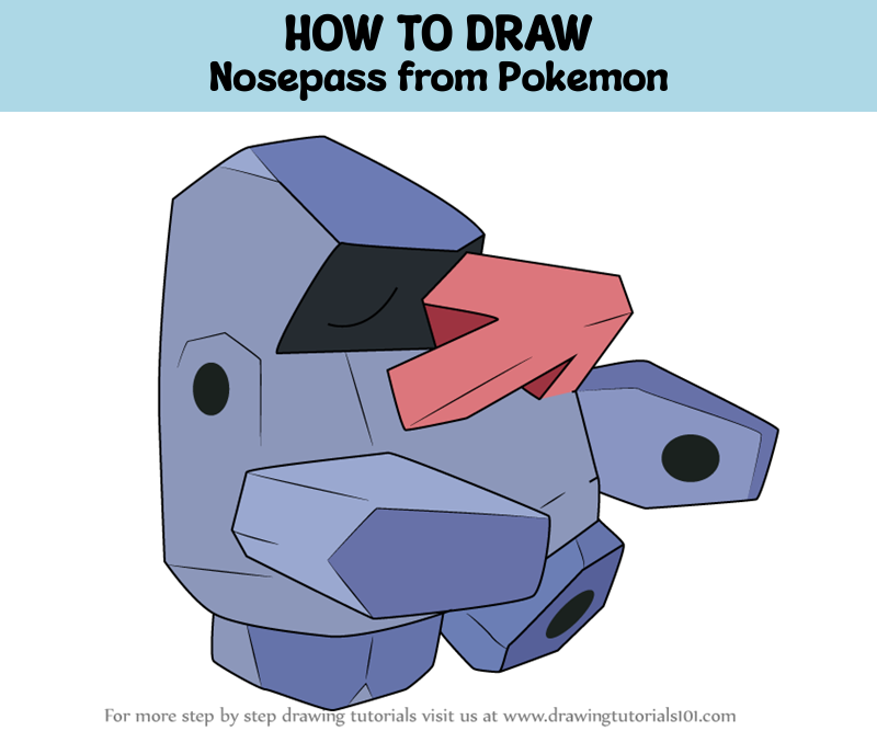 How to Draw Nosepass from Pokemon (Pokemon) Step by Step ...