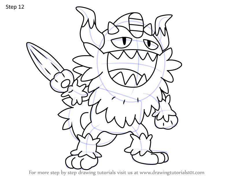 How to Draw Perrserker from Pokemon (Pokemon) Step by Step ...