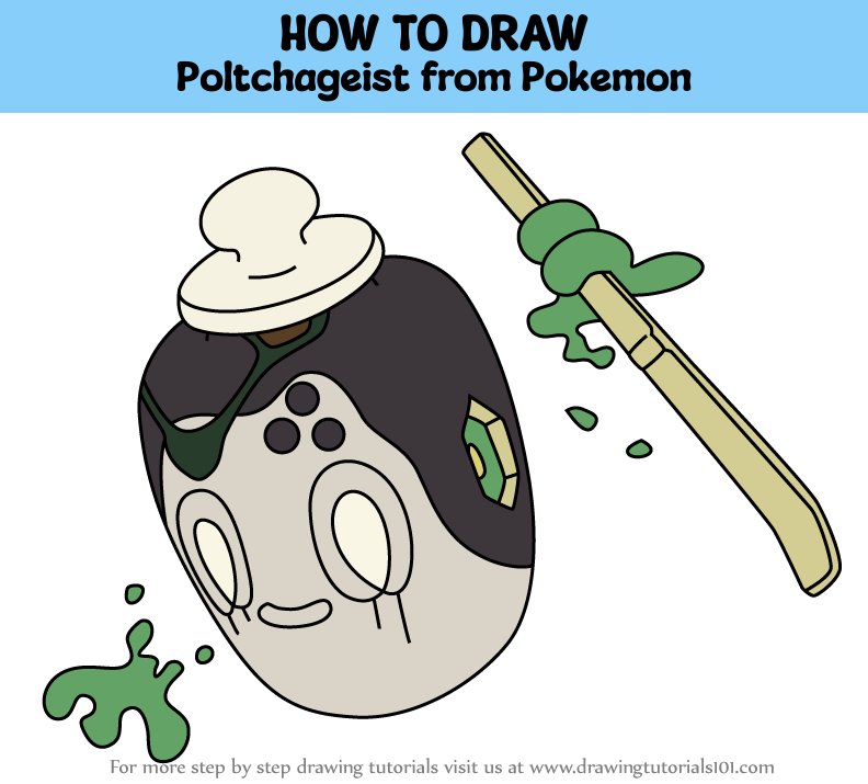 How to Draw Poltchageist from Pokemon (Pokemon) Step by Step ...
