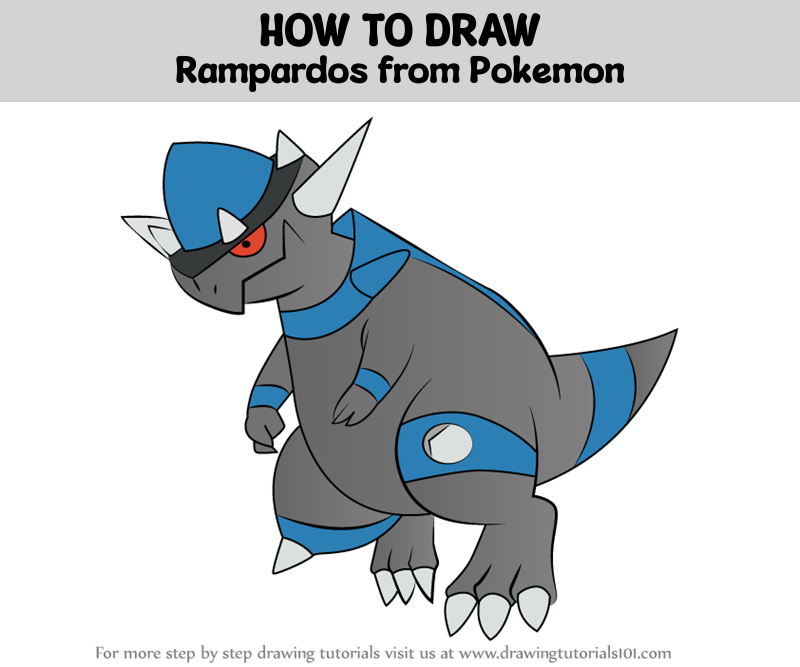 How to Draw Rampardos from Pokemon (Pokemon) Step by Step ...