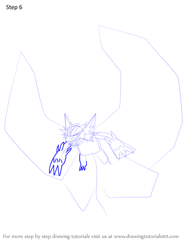 How to Draw Roaring Moon from Pokemon (Pokemon) Step by Step ...