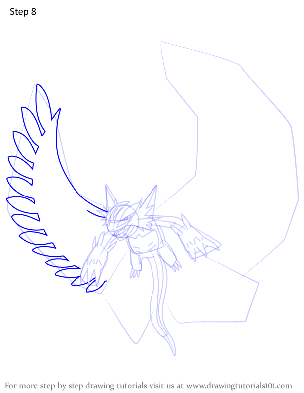 How to Draw Roaring Moon from Pokemon (Pokemon) Step by Step ...