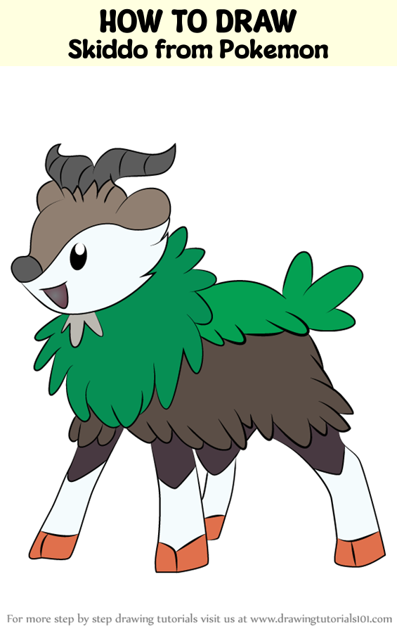 How to Draw Skiddo from Pokemon (Pokemon) Step by Step ...