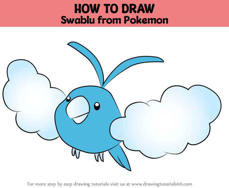 How to Draw Swablu from Pokemon (Pokemon) Step by Step ...
