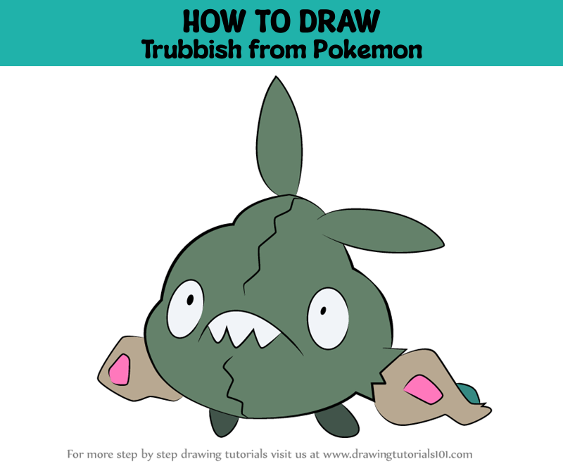 How to Draw Trubbish from Pokemon (Pokemon) Step by Step ...
