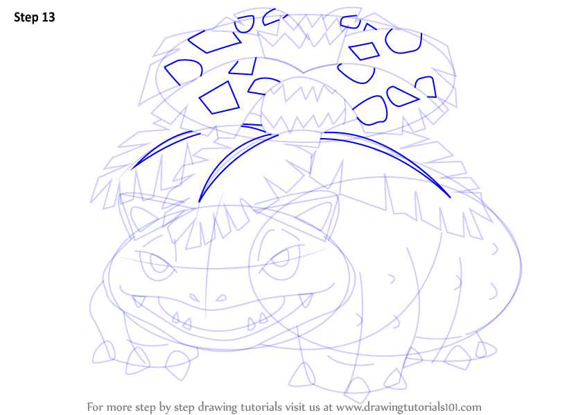 How to Draw Venusaur from Pokemon (Pokemon) Step by Step ...