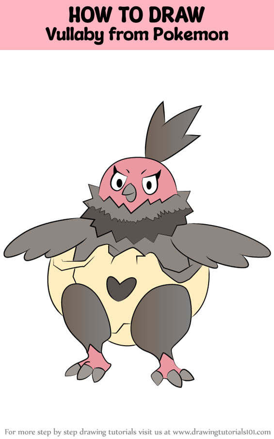 How to Draw Vullaby from Pokemon (Pokemon) Step by Step ...