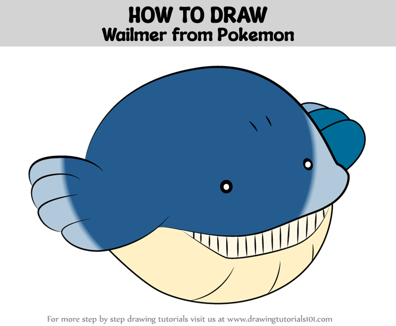 How to Draw Wailmer from Pokemon (Pokemon) Step by Step ...