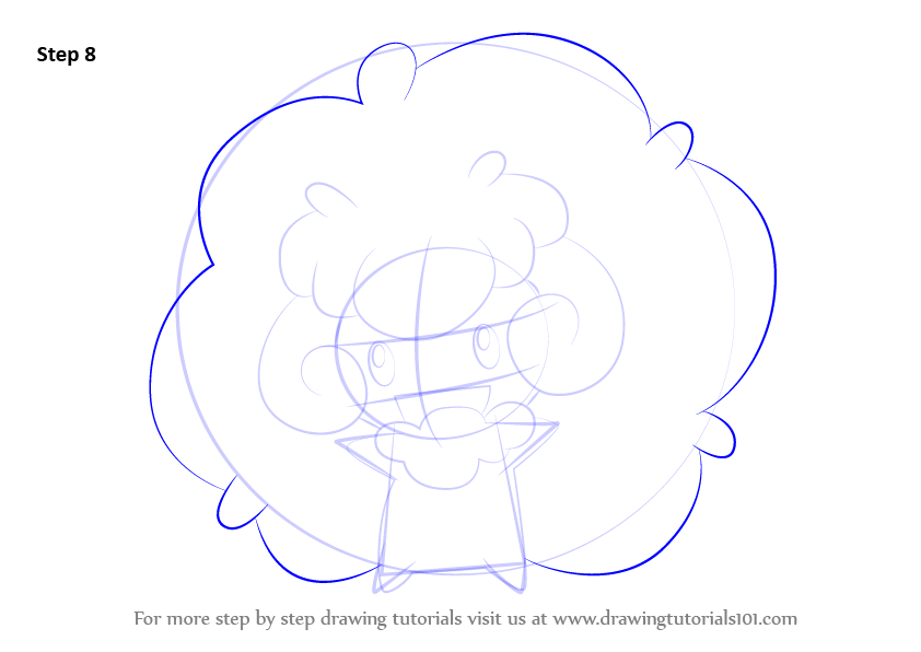 How to Draw Whimsicott from Pokemon (Pokemon) Step by Step ...