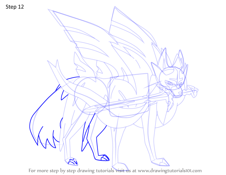 How to Draw Zacian from Pokemon (Pokemon) Step by Step ...