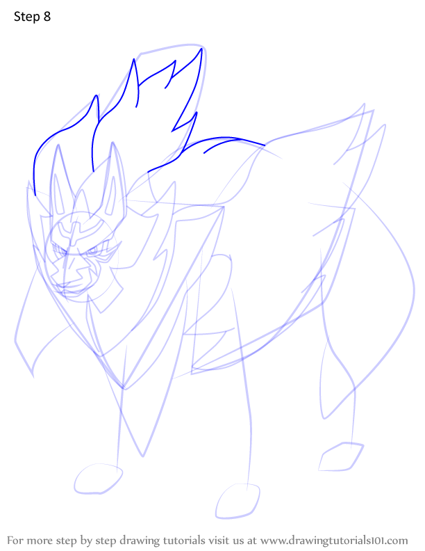 How to Draw Zamazenta from Pokemon (Pokemon) Step by Step ...