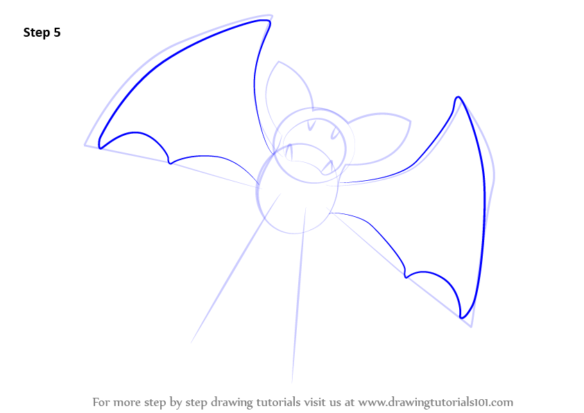 How to Draw Zubat from Pokemon (Pokemon) Step by Step ...
