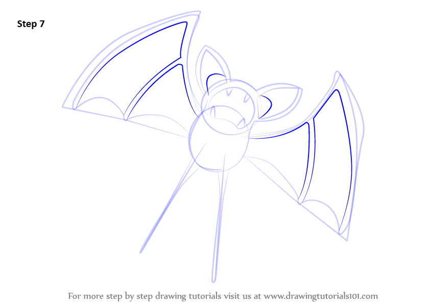 How to Draw Zubat from Pokemon (Pokemon) Step by Step ...