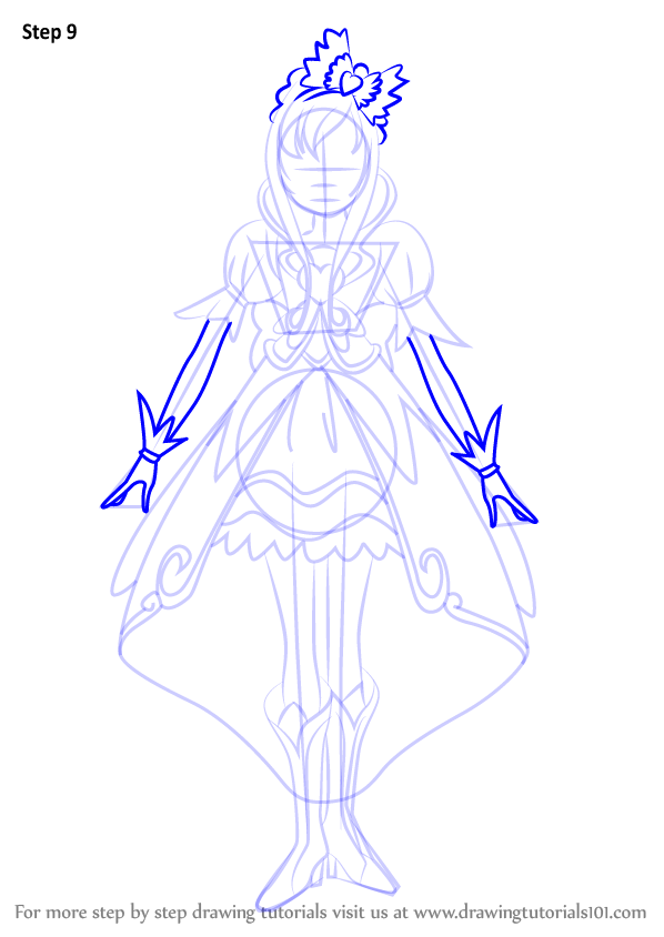 How to Draw Cure Ace from Pretty Cure (Pretty Cure) Step by Step ...