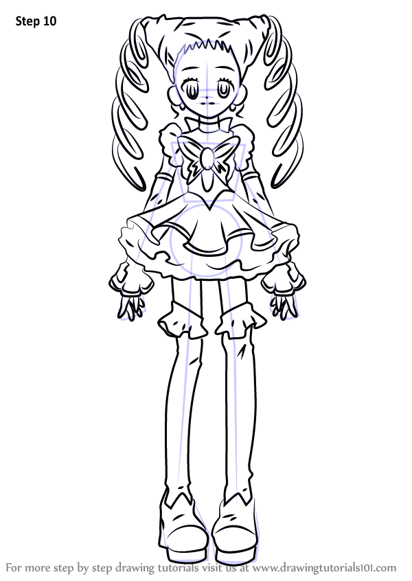 How to Draw Cure Lemonade from Pretty Cure (Pretty Cure) Step by Step ...