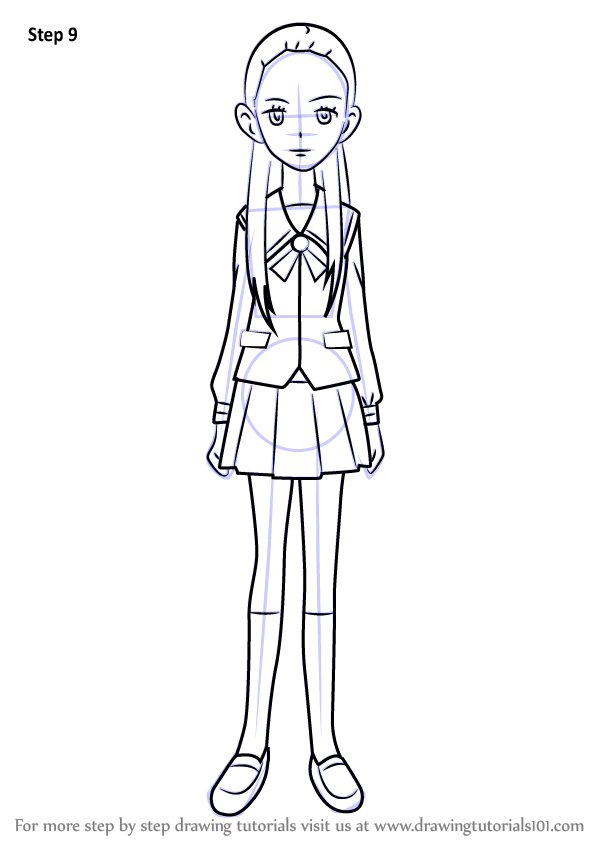 How to Draw Kiryuu Kaoru from Pretty Cure (Pretty Cure) Step by Step ...