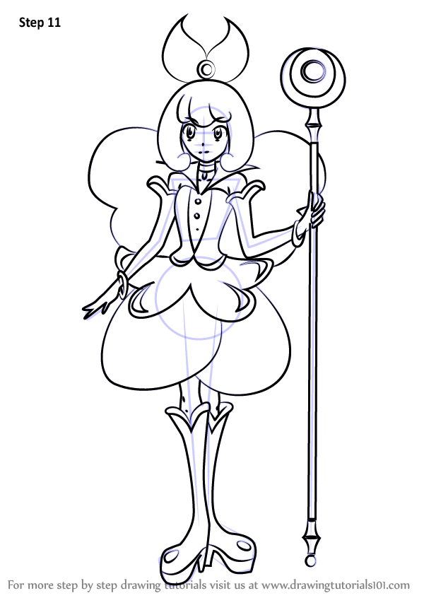 How to Draw Queen Mirage from Pretty Cure (Pretty Cure) Step by Step ...