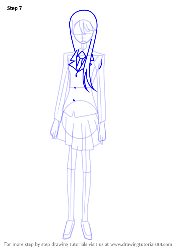 How to Draw Tsukikage Yuri from Pretty Cure (Pretty Cure) Step by Step ...