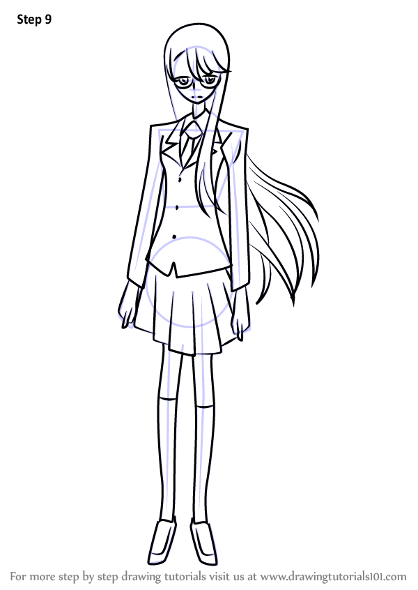How to Draw Tsukikage Yuri from Pretty Cure (Pretty Cure) Step by Step ...