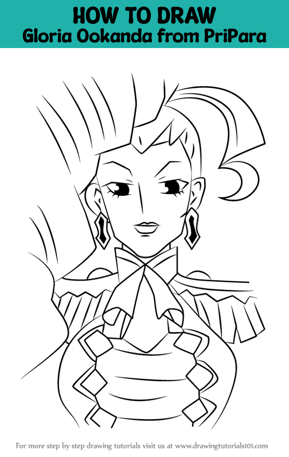 How to Draw Gloria Ookanda from PriPara (PriPara) Step by Step ...
