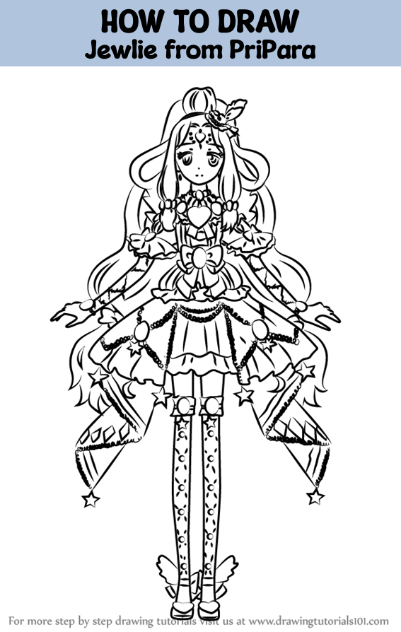 How to Draw Jewlie from PriPara (PriPara) Step by Step ...