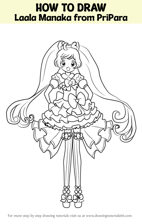 How to Draw Laala Manaka from PriPara (PriPara) Step by Step ...