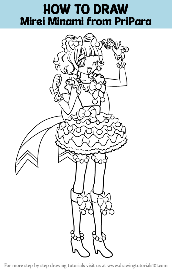 How to Draw Mirei Minami from PriPara (PriPara) Step by Step ...